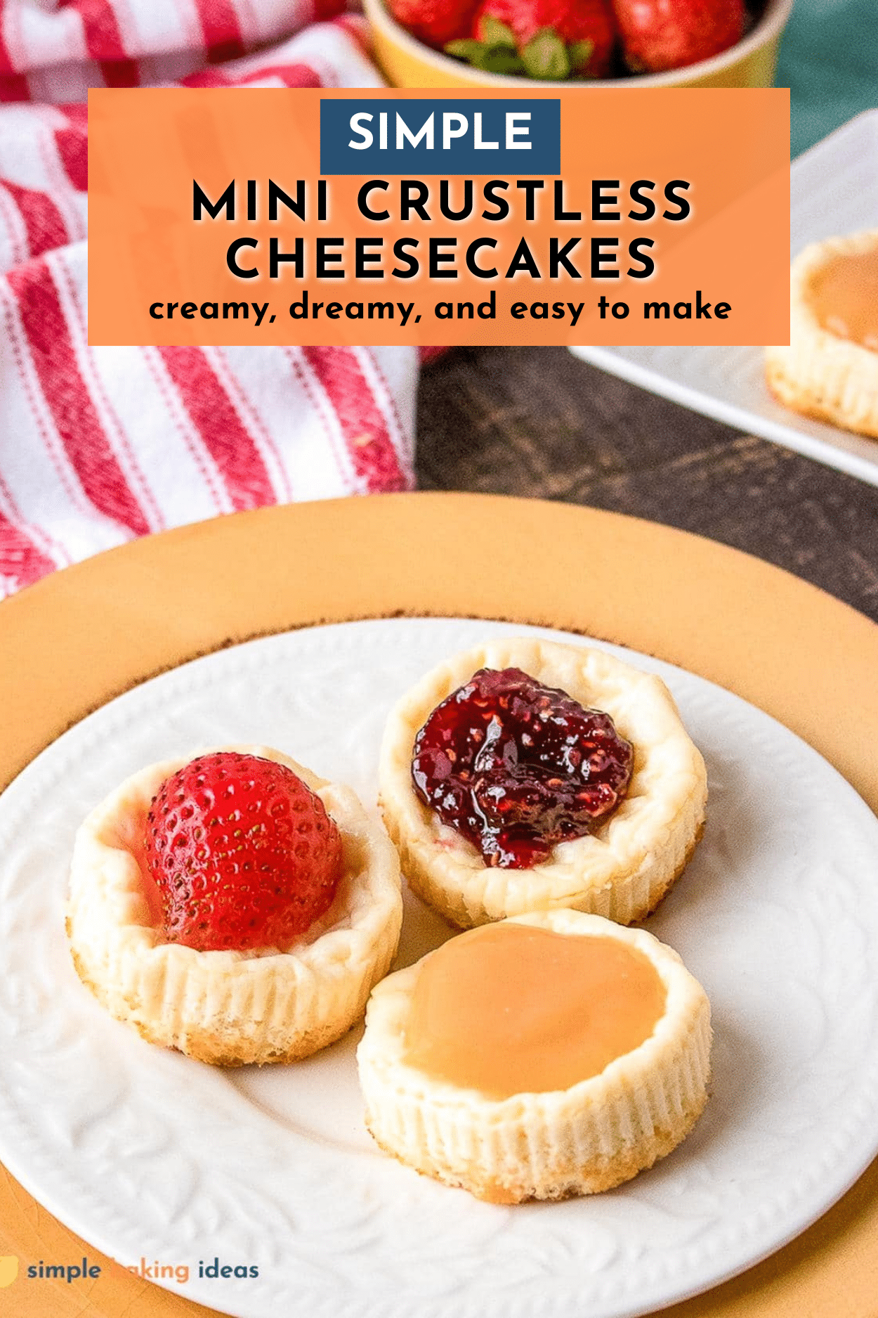 Crustless Mini Cheesecakes: The Perfect Potluck Treat