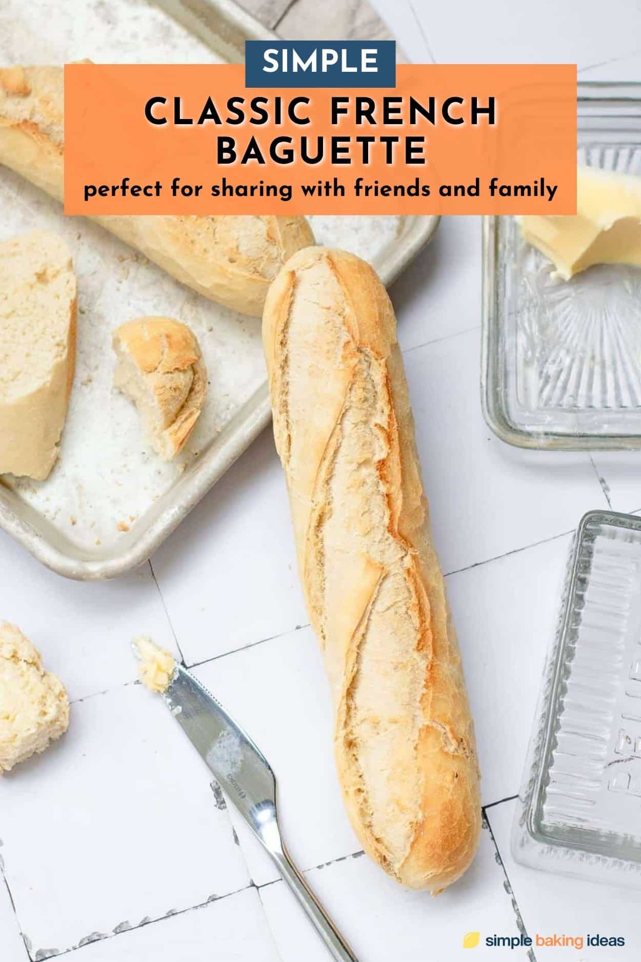 5 Ingredient Simple French Baguette by Simple Baking Ideas